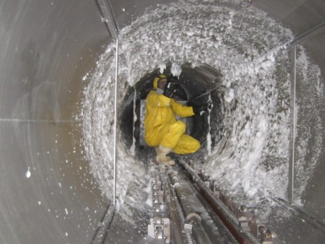 Lavado y sanitizado de tanques de acero inoxidable